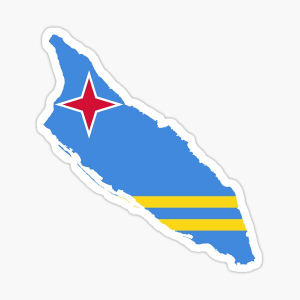 "Aruba Flag Map" Sticker for Sale by limitlezz | Redbubble