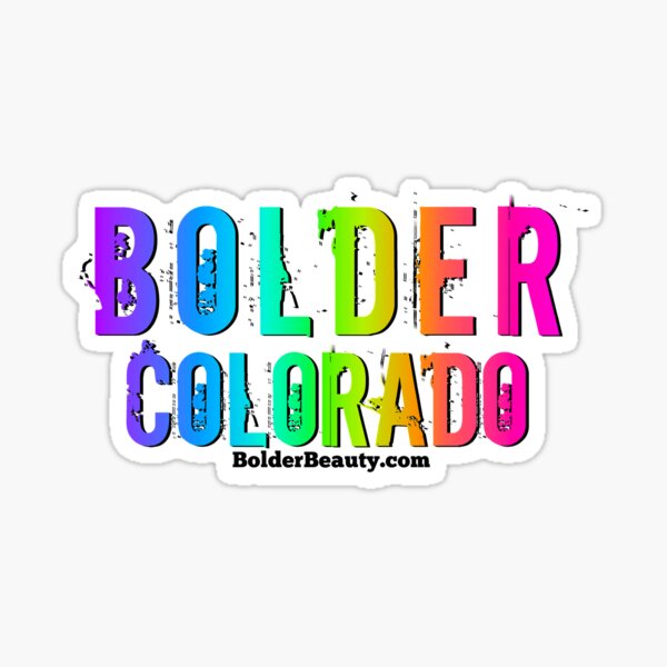 "BOLDER COLORADO- Neon Rainbow" Sticker for Sale by BOLDERSALONS ...