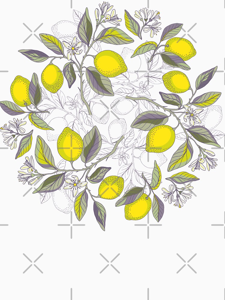 "Lemon pattern" T-shirt for Sale by olgart | Redbubble | pattern t ...