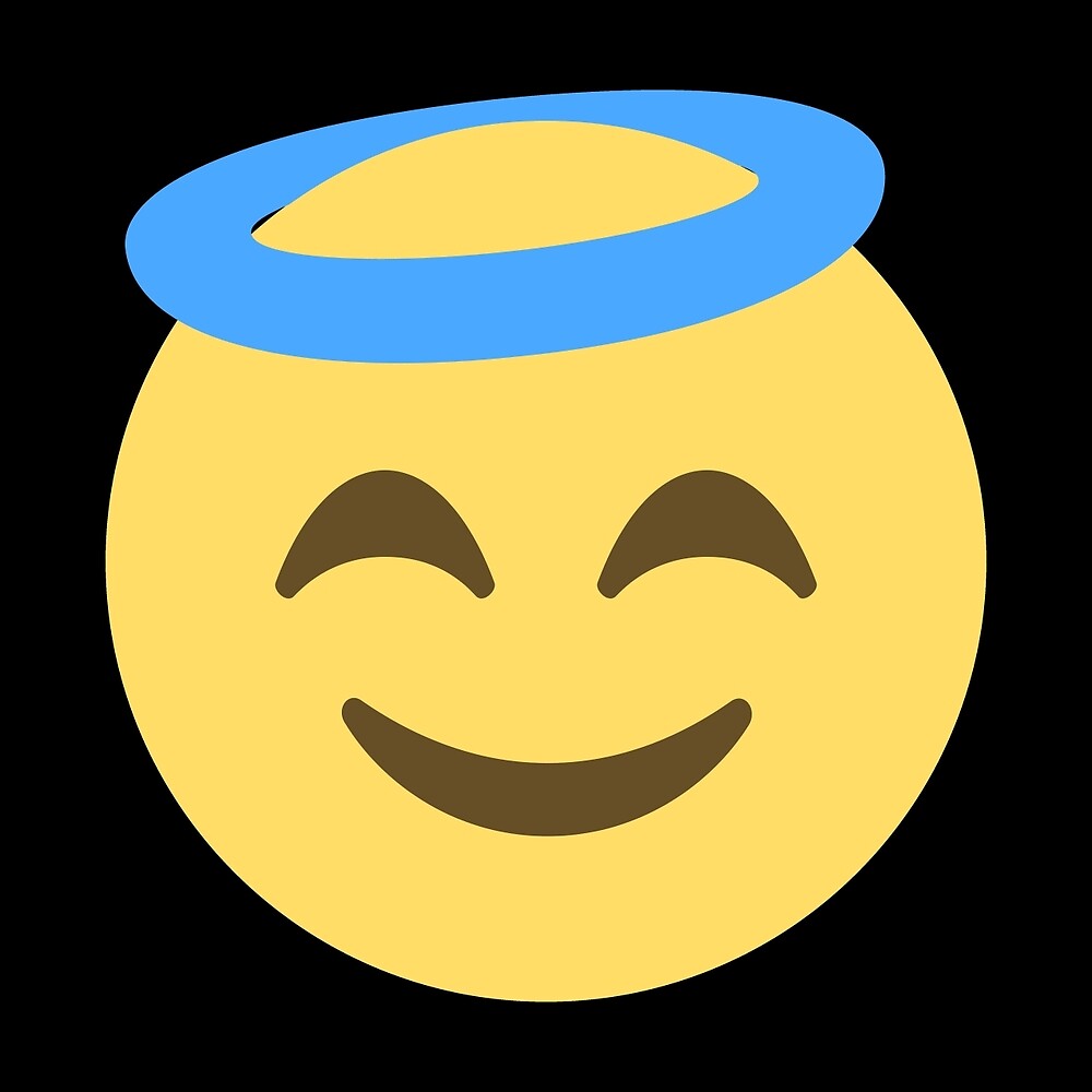 "Saint Emoji Halo" by roarr | Redbubble
