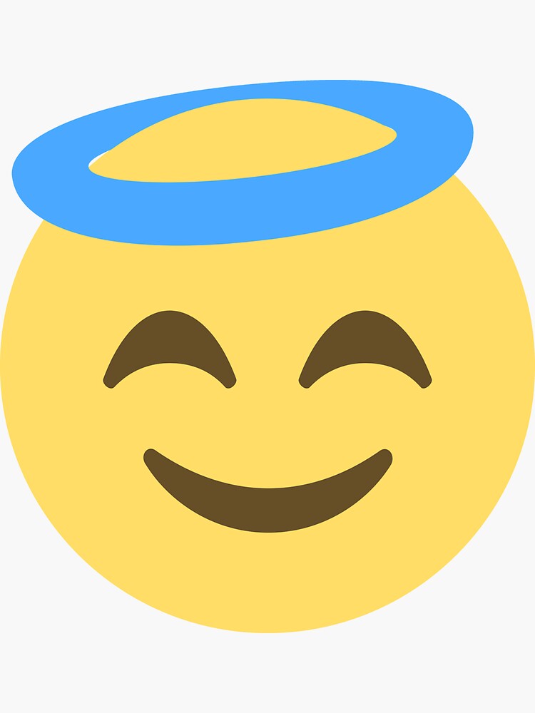 "Saint Emoji Halo" Sticker for Sale by roarr | Redbubble