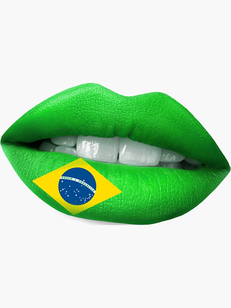 "Brazil Lips" Sticker for Sale by Gibs-Shirt | Redbubble