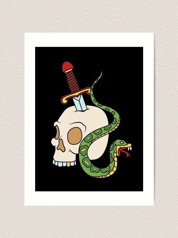"Gothic skull tattoo, Goth snake, Dagger tattoo design, Dark academia ...