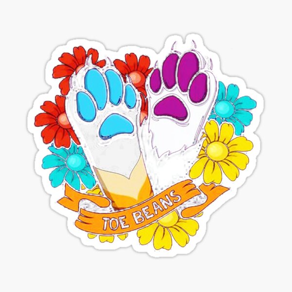 "Toe Beans" Sticker for Sale by amarriaka | Redbubble