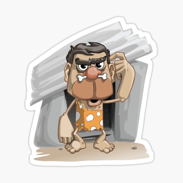 "Caveman" Sticker by Graffitist | Redbubble