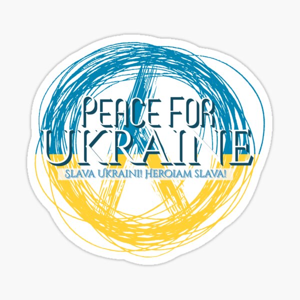"Peace For Ukraine" Sticker by Xnvy | Redbubble