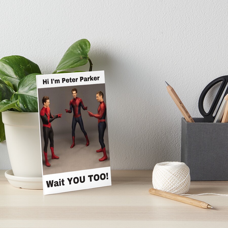 "Tom, Andrew and Tobey iconic meme recreation" Art Board Print by ...