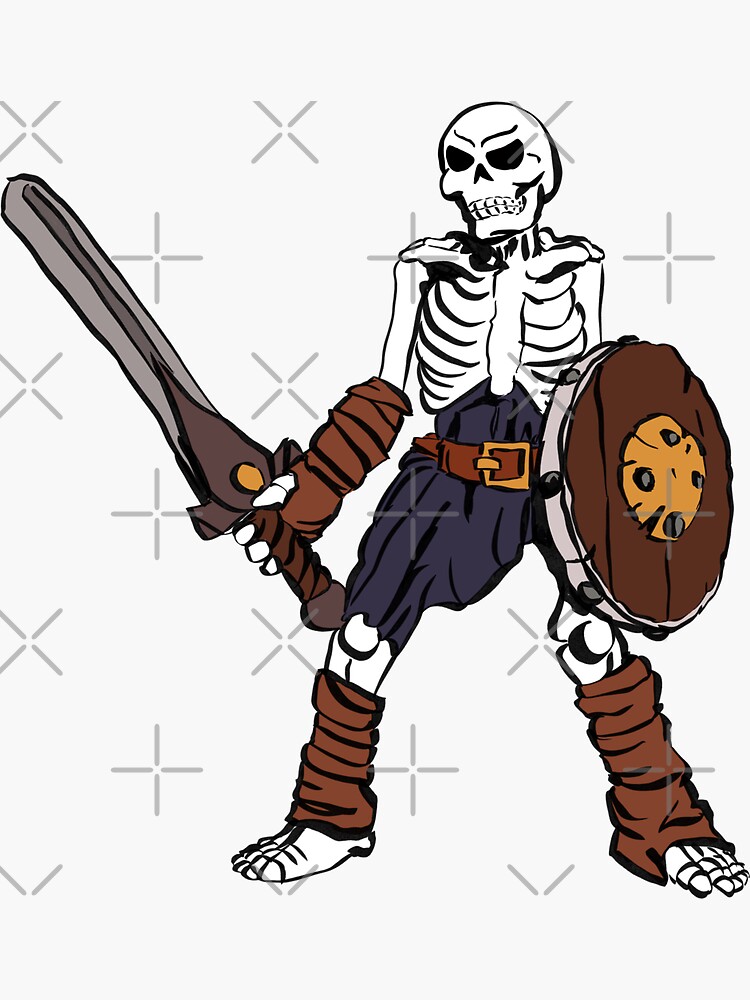 "DND Skeleton" Sticker for Sale by Black-Orc | Redbubble