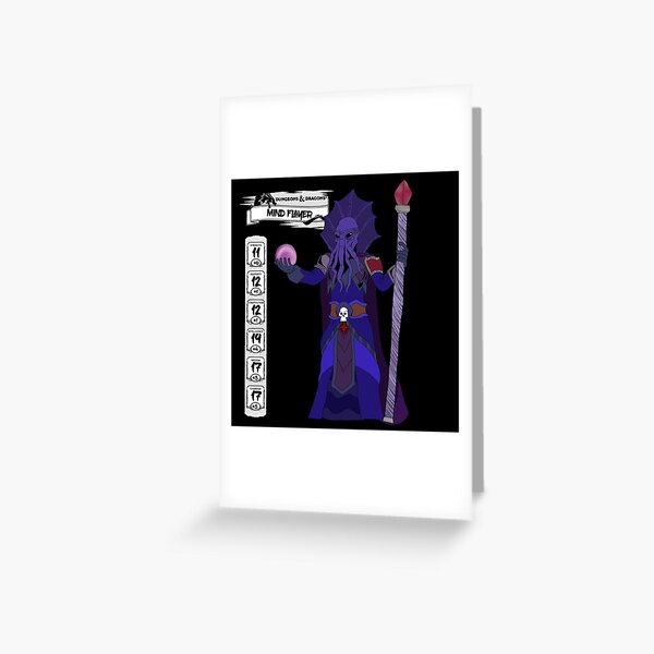 "DND Mind Flayer Stats" Greeting Card for Sale by Black-Orc | Redbubble