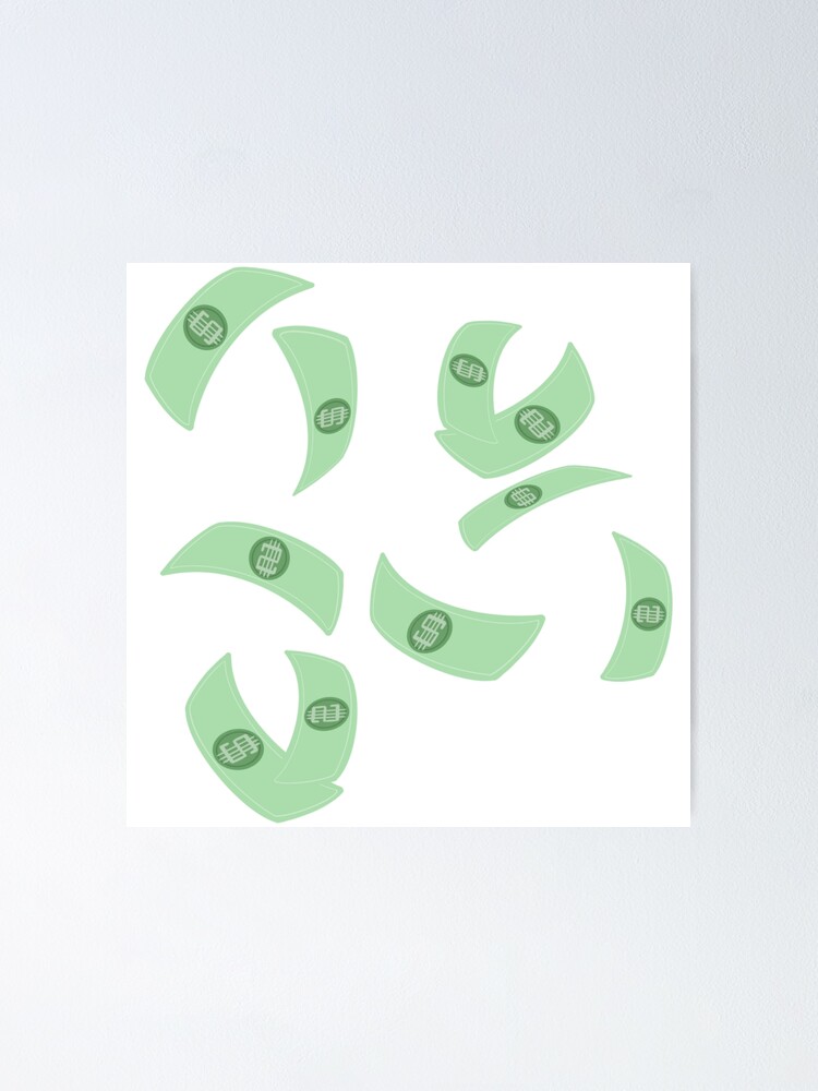 Póster «Dólares de billetes de dinero cayendo» de SarinaDarin | Redbubble