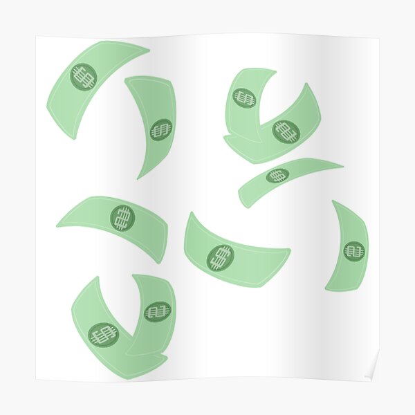 Póster «Dólares de billetes de dinero cayendo» de SarinaDarin | Redbubble