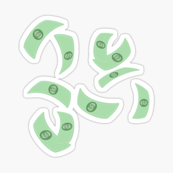 "Falling money banknotes dollars" Sticker by SarinaDarin | Redbubble