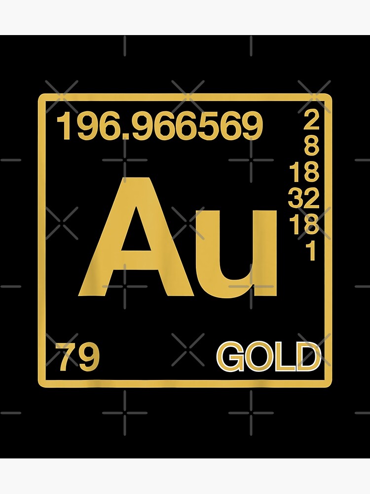 "Gold AU Symbol Periodic Table Element Student Nerd Geek Gift" Poster ...