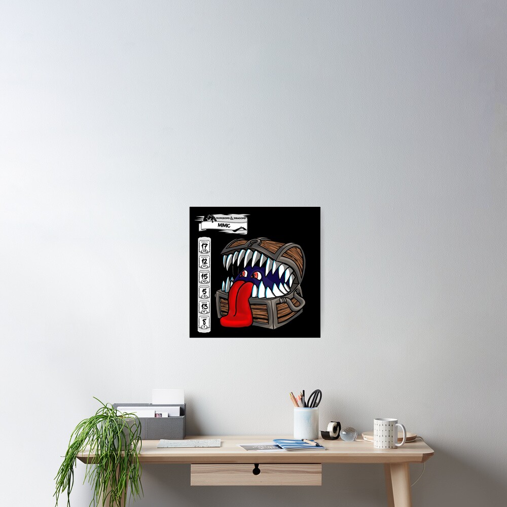 "DND Mimic Stats" Poster for Sale by Black-Orc | Redbubble