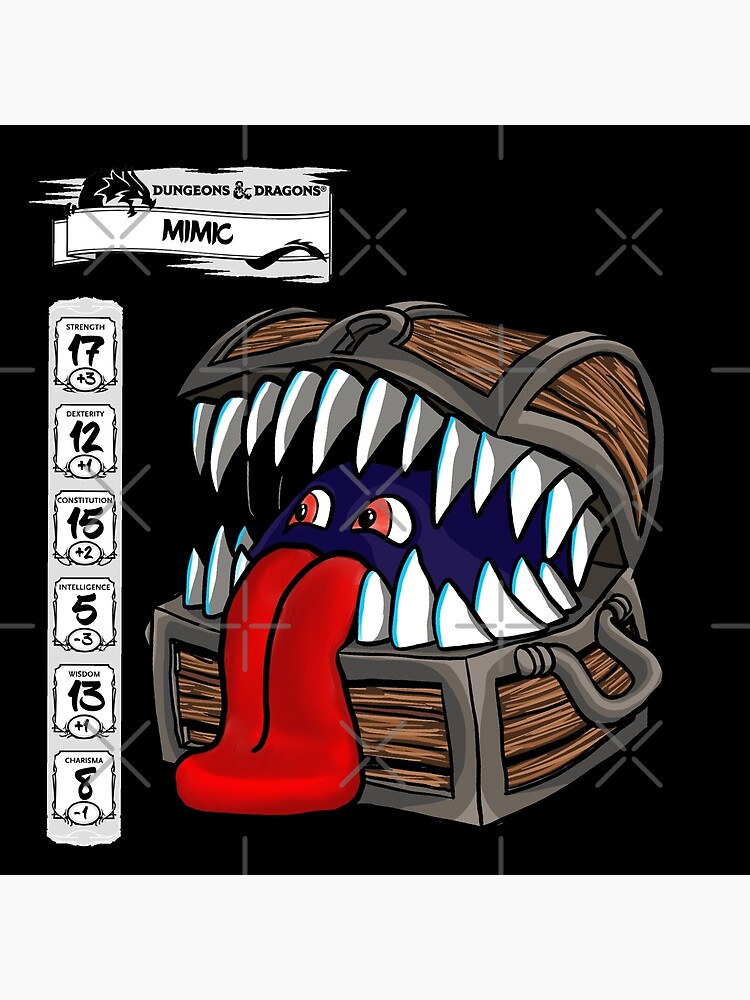 "DND Mimic Stats" Poster for Sale by Black-Orc | Redbubble
