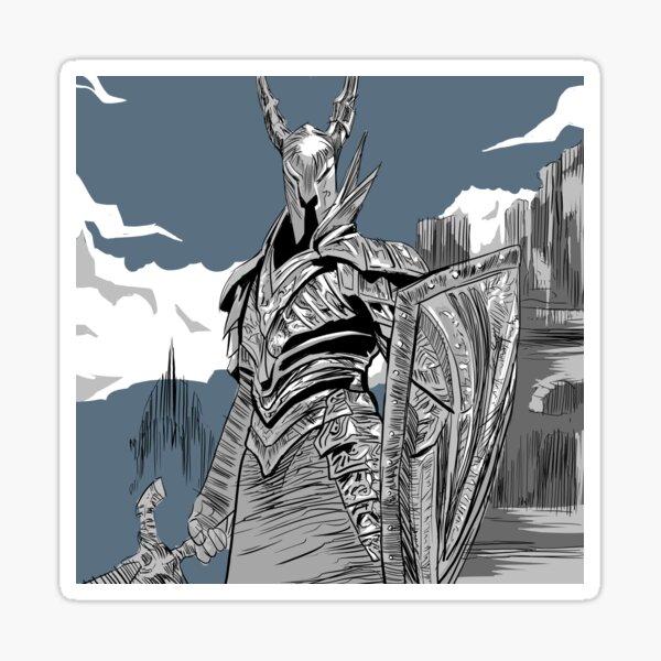 "The Black Knight" Sticker by SkyBlueBrad | Redbubble
