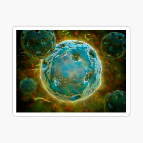 "Conceptual image of cell nucleus." Sticker for Sale by StocktrekImages ...