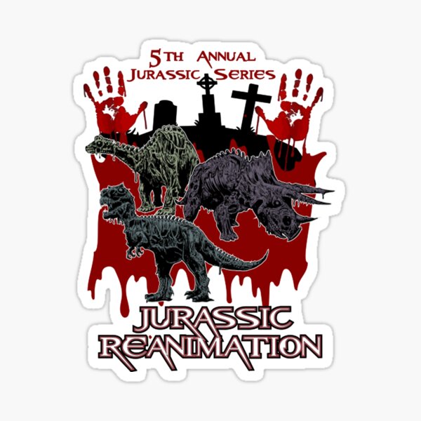 "Jurassic Reanimation Design 1" Sticker by AqUessT12 | Redbubble