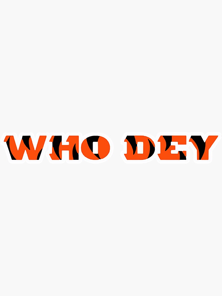 "WHO DEY " Sticker for Sale by ndavita540 | Redbubble