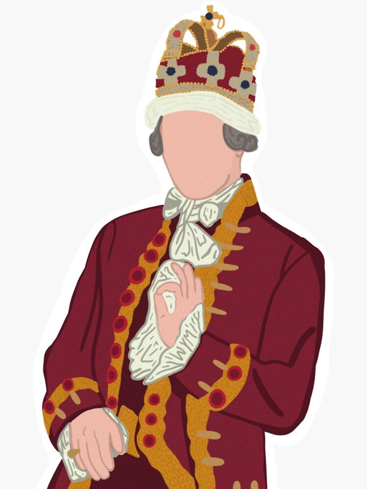 "King George - Hamilton Sticker" Sticker by ZackaAaro88 | Redbubble