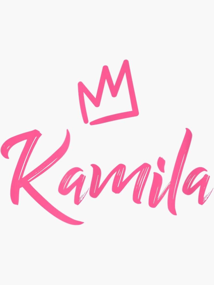 "Kamila The Queen Pink Crown Name For Women Called Kamila " Sticker for ...