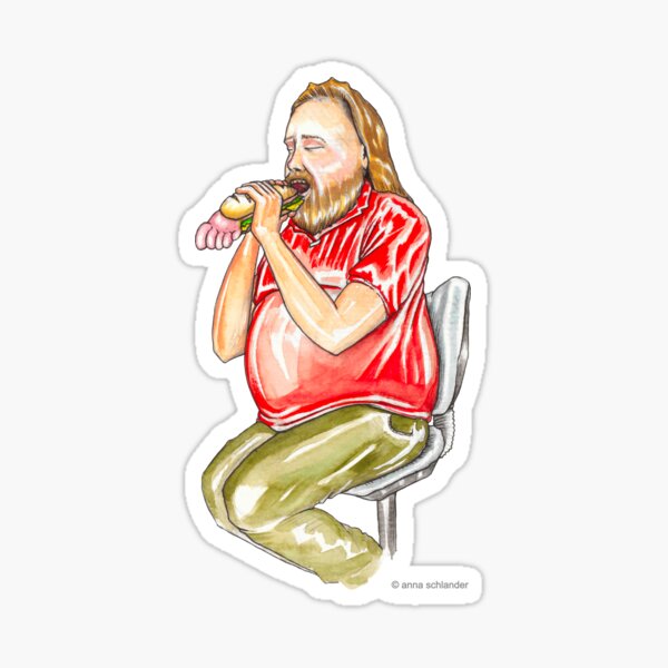 ""Richard Stallman Foot Sandwich"" Sticker by aschlander | Redbubble