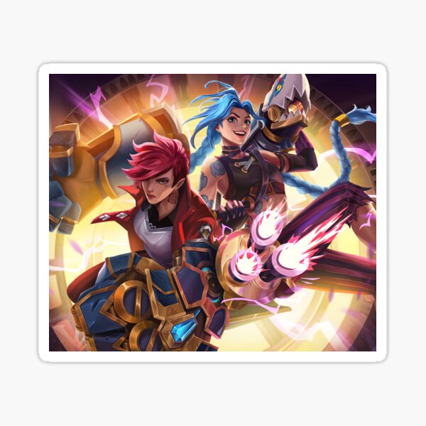 "Arcane Vi and jinx" Sticker by XCBHDC | Redbubble