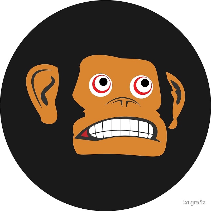 "Monkey Cringe Face" by kmgrafix | Redbubble