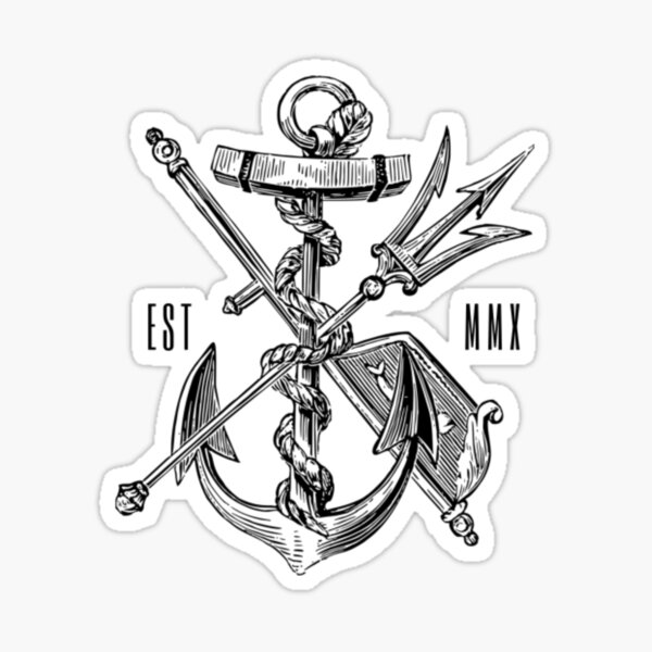 "Captain Ship Anchor Art Design" Sticker by sanjuemart | Redbubble