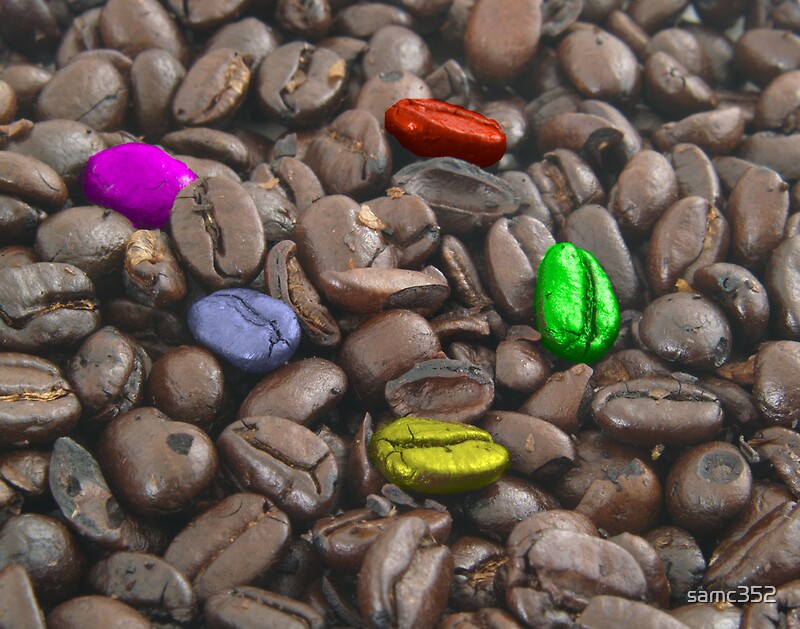 "colorful coffee beans" by samc352 | Redbubble