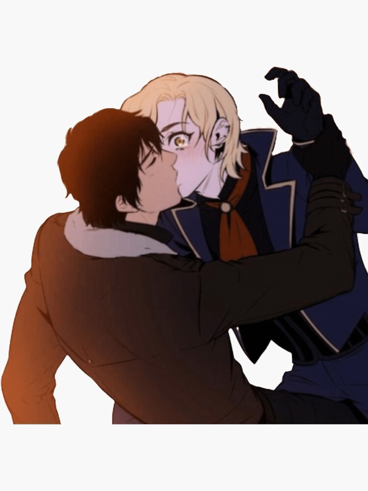 "Overlord Shell Manga Bank Blood Sticker BL Yaoi Classic ." Sticker by ...