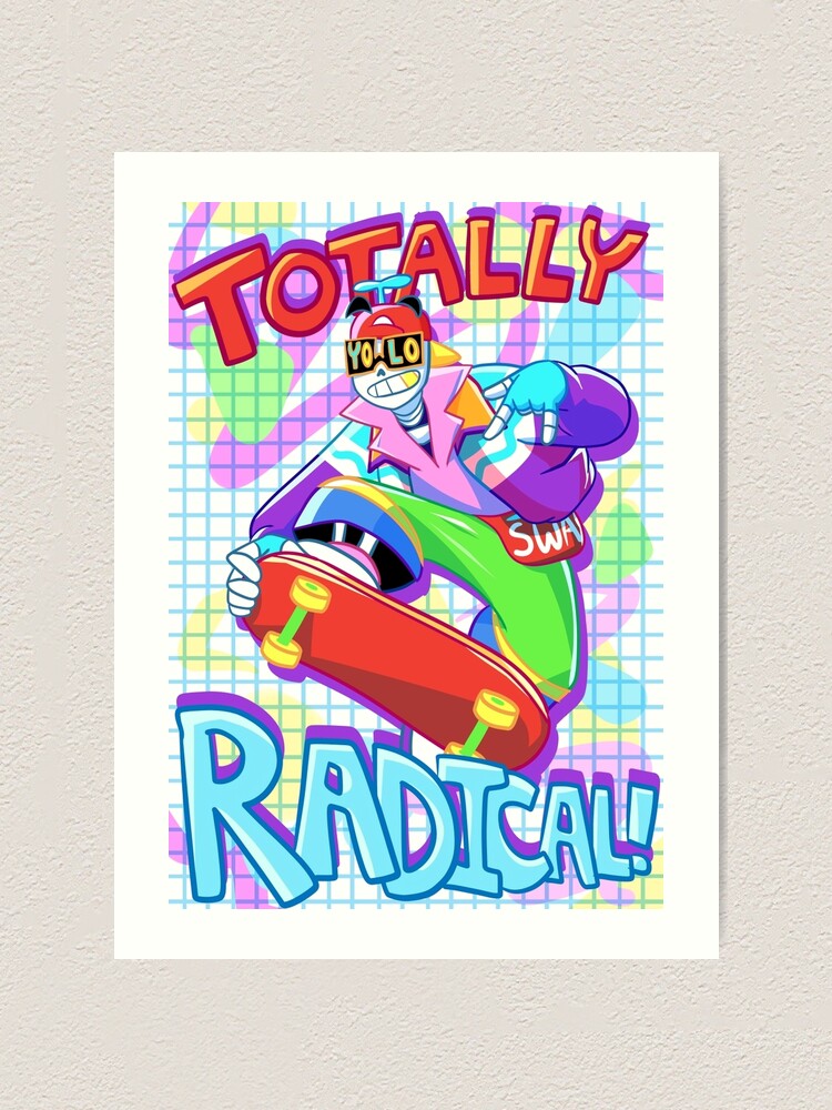 "Totally Radical" Art Print for Sale by CrayonQueen | Redbubble