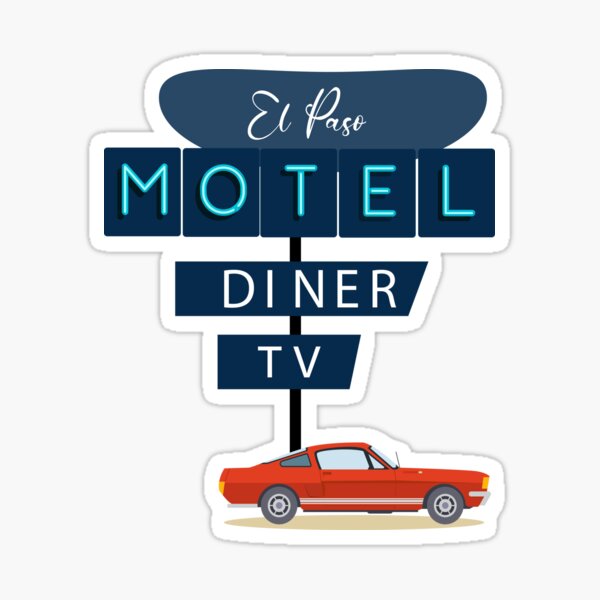 "Vintage Motel and Diner Sign" Sticker by LisWilliams | Redbubble