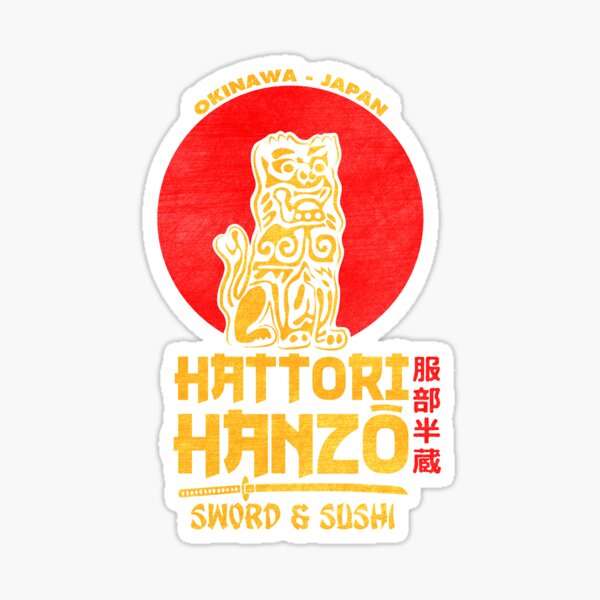 "Hattori Hanzo" Sticker by mackeohlaqdrw | Redbubble