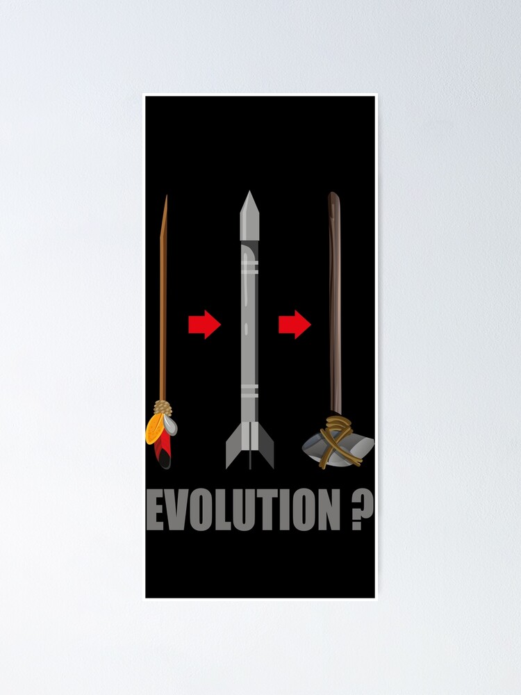 ""Evolution?" Anti-nuclear cold war propaganda poster" Poster by Luna ...
