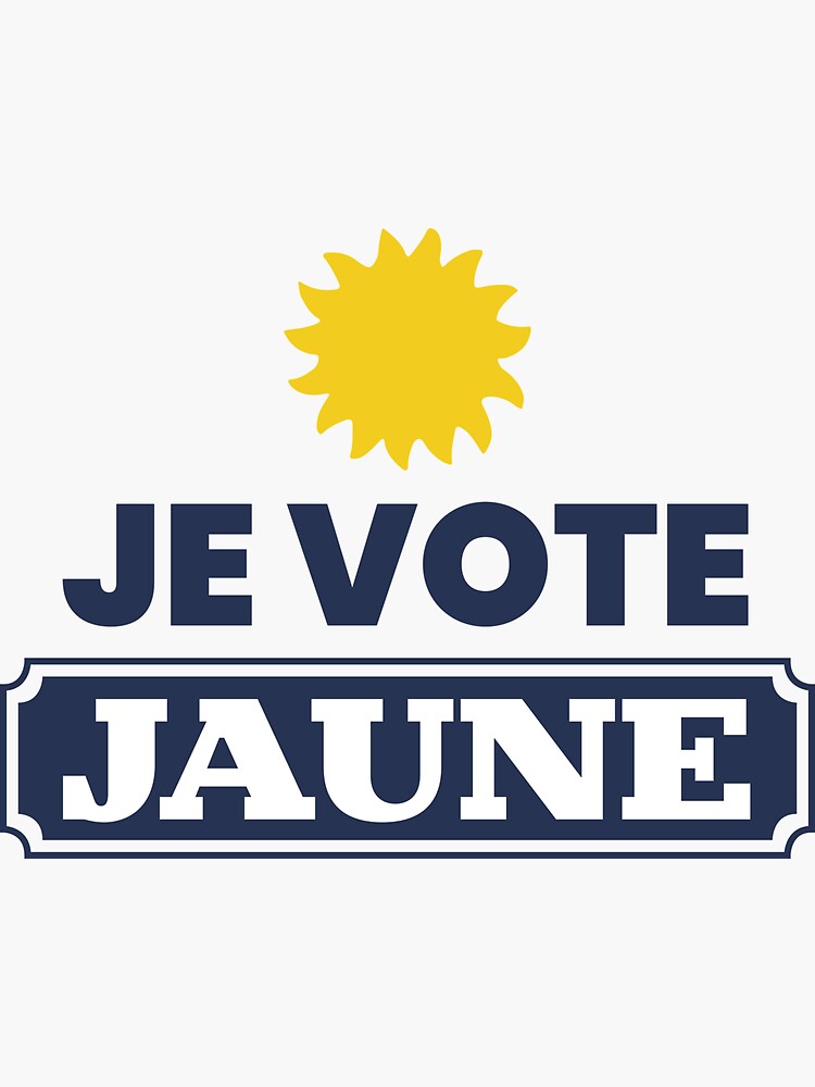 "I vote yellow in the 2022 presidential elections" Sticker by Grignou ...