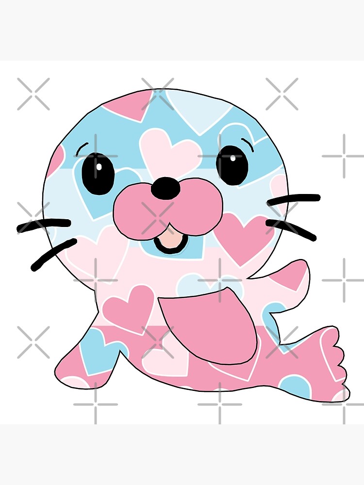 Póster «pequeña foca feliz (edición del corazón)» de ShipsinParadise ...