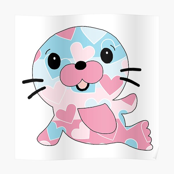 Póster «pequeña foca feliz (edición del corazón)» de ShipsinParadise ...