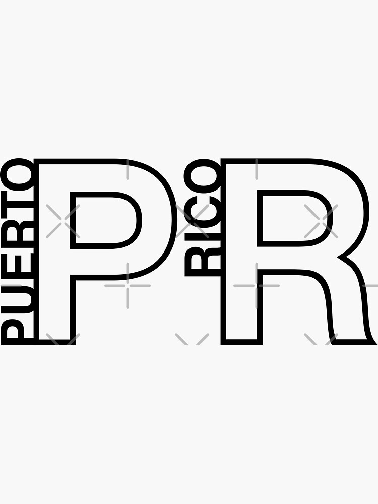 Pegatina «Letras de Puerto Rico» de snxworld | Redbubble