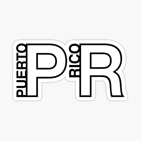 Pegatina «Letras de Puerto Rico» de snxworld | Redbubble