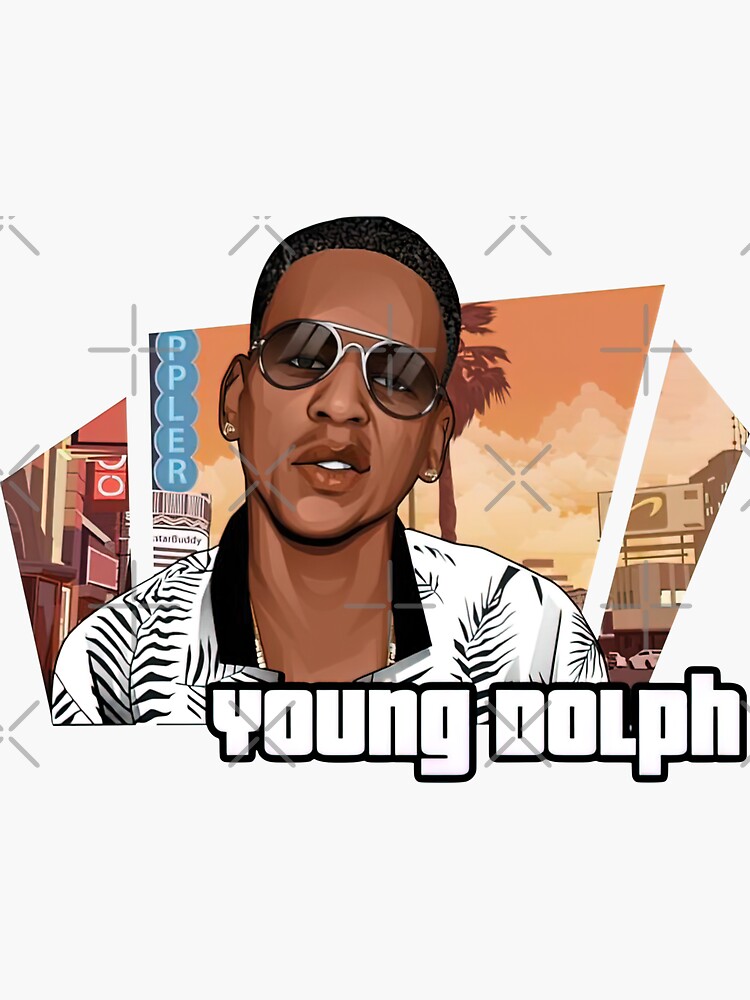 "P.R.E. - Young Dolph - GTA" Sticker by Hijsgdh45sg | Redbubble