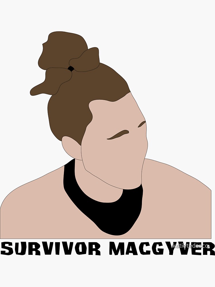 "Survivor MacGyver" Sticker for Sale by katietedesco | Redbubble