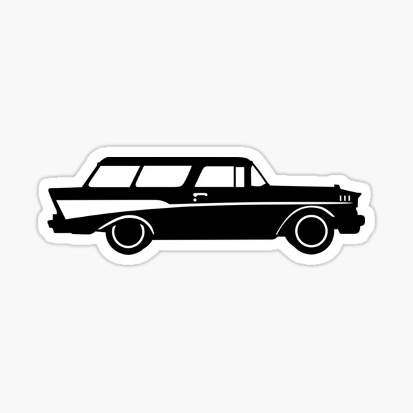 "1957 Chevy / Chevrolet Nomad Station Wagon" Sticker for Sale by ...