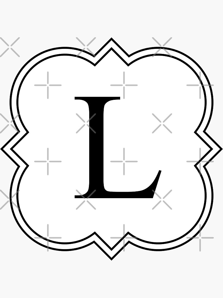 "Fancy L" Sticker for Sale by marinarcher | Redbubble