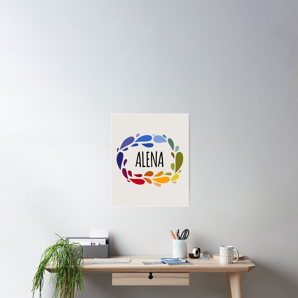 "Alena Name Cute Colorful Gift Named Alena" Poster by kindxinn | Redbubble