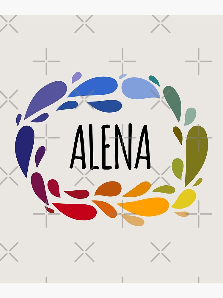 "Alena Name Cute Colorful Gift Named Alena" Poster by kindxinn | Redbubble