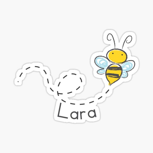 "Lara name with bee personalized" Sticker by ScandiStuff | Redbubble