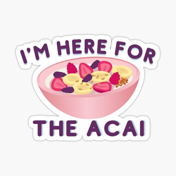 "acai" Sticker for Sale by AyahBaniMustafa | Redbubble