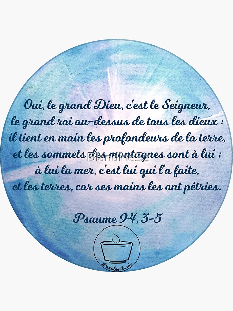 "Psalm 94 3-5" Sticker by BlandineSz | Redbubble