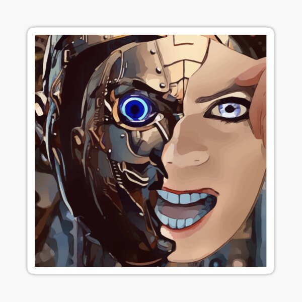 "cyborg" Sticker by Mario1960 | Redbubble